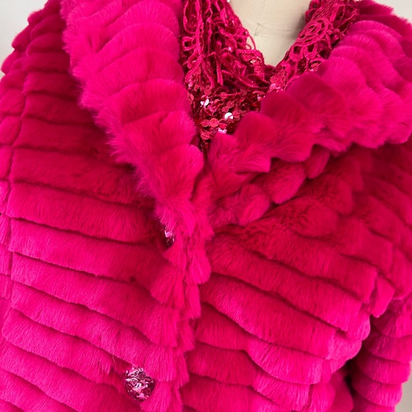 Outerwear by Lisa | Jackets & Coats | Hot Pink Faux Fur Coat M | Poshmark